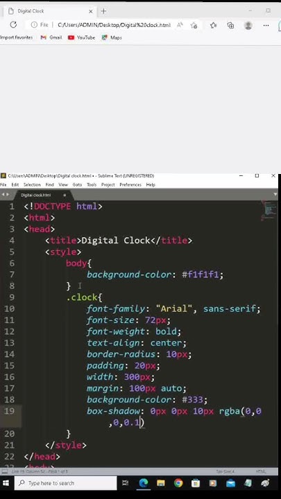 Digital Clock Using Html And Css Jsjavascript Clock Viral Shorts Htmlcss Js Youtube