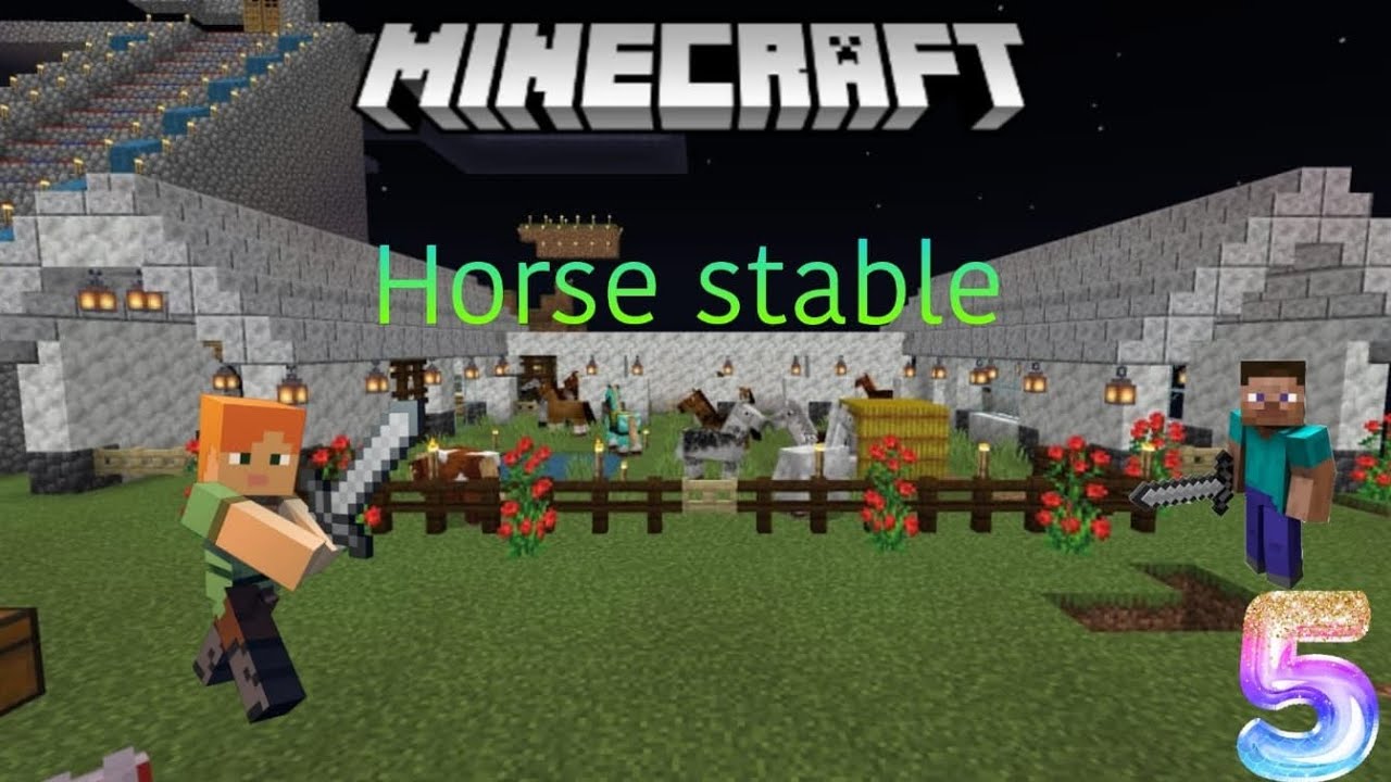 We build horse stables #5 (Minecraft smp ) - YouTube