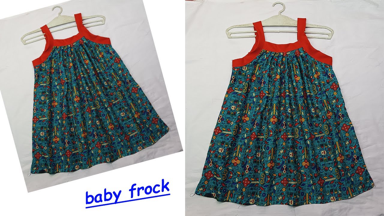 simple baby frock cutting and stitching \3-4 year summer baby frock ...
