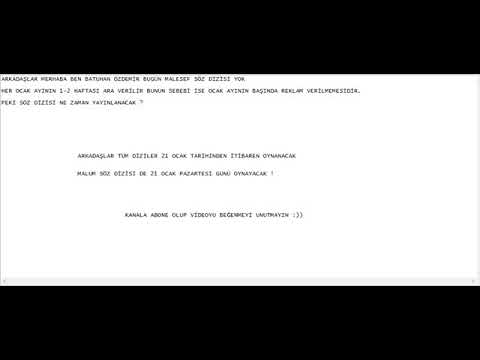 Söz  dizisi ne zaman oynayacak (final mi verecek