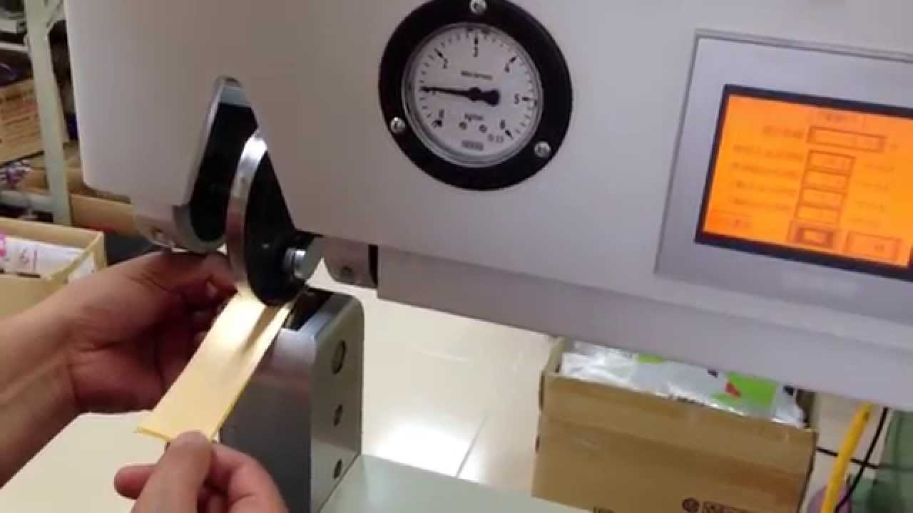 明鈞超音波35KHz輪焊切機/ Radial ultrasonic seaming/cutting machine test for PVC ...