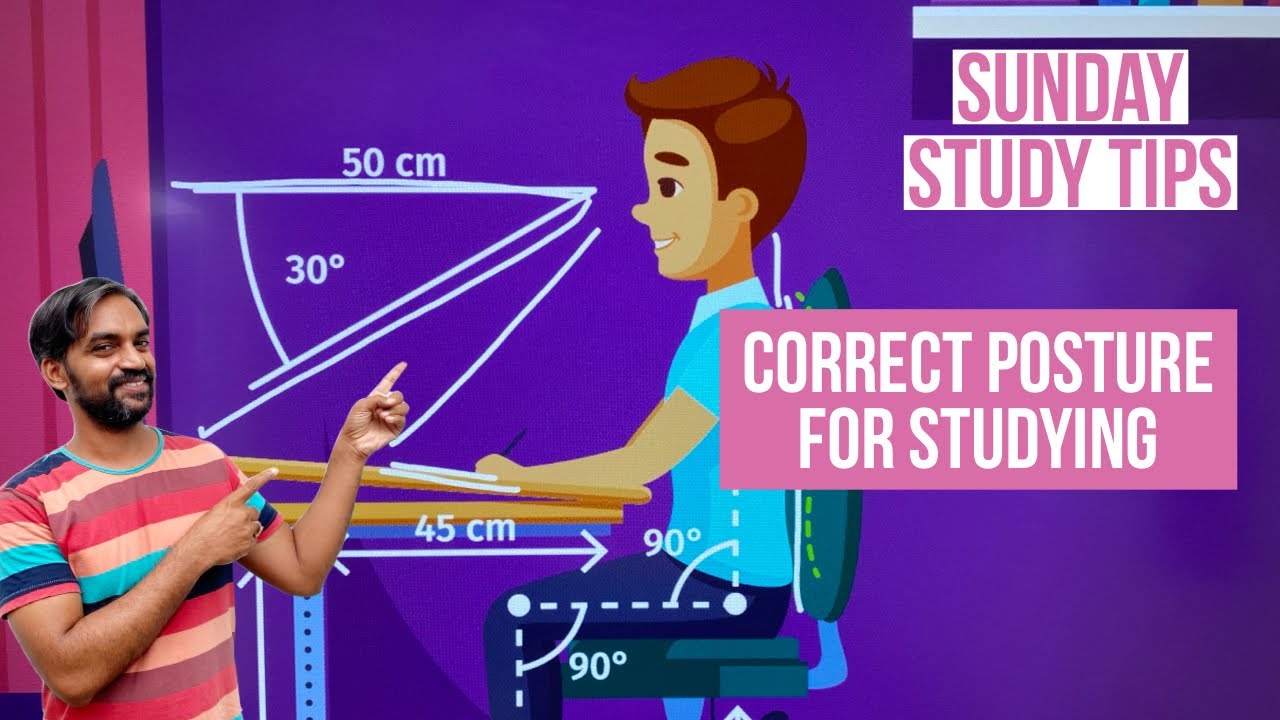 Correct posture for studying | Sunday study tips - YouTube