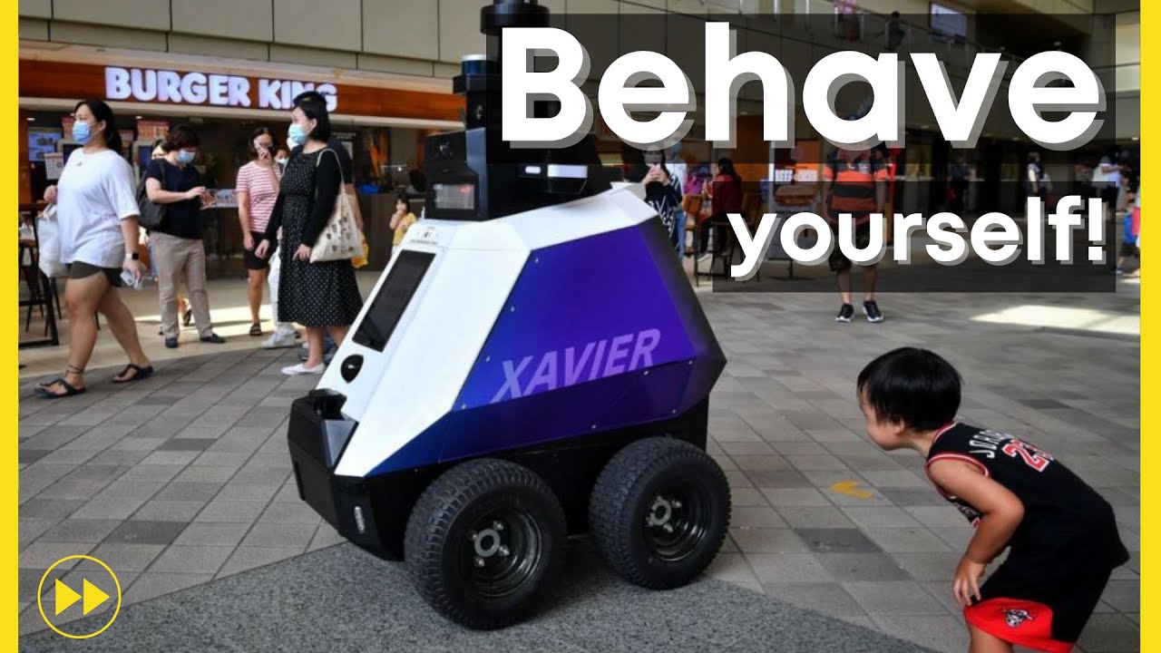 Xavier, Singapore's new beat cop (Autonomous Mobile Robot) - YouTube