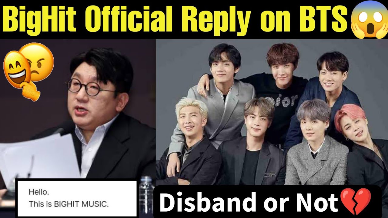 BigHit Official Reply on BTS 😱 Disband or Not 💔 BTS Full Controversy ...