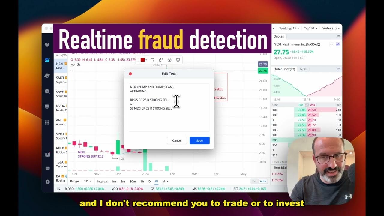Live AI Trading: DOT.COM BUBBLE and REAL-TIME FRAUD DETECTION on Pump-and-Dump SCAM on NASDAQ ...