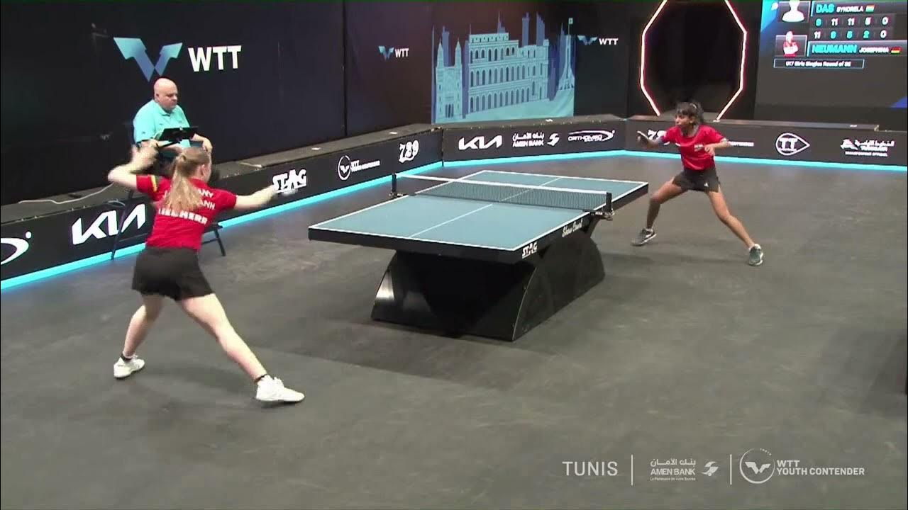 Josephina Neumann (GER) vs Syndrela Das (IND) | U17 R32 | 2024 WTT Youth Contender Tunis - YouTube