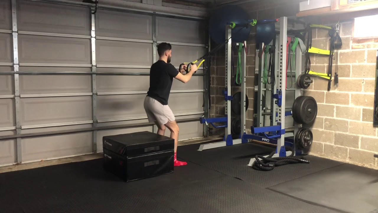 TRX Squat Over Plyo Box - YouTube