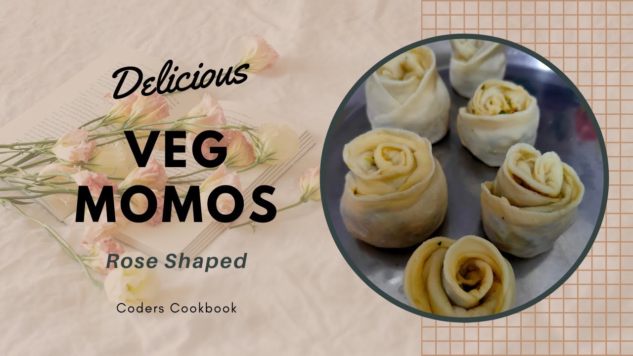 Rose Shaped Veg Momos recipe | Veg Dim Sum | Veg Dumpling | वेज मोमोज ...