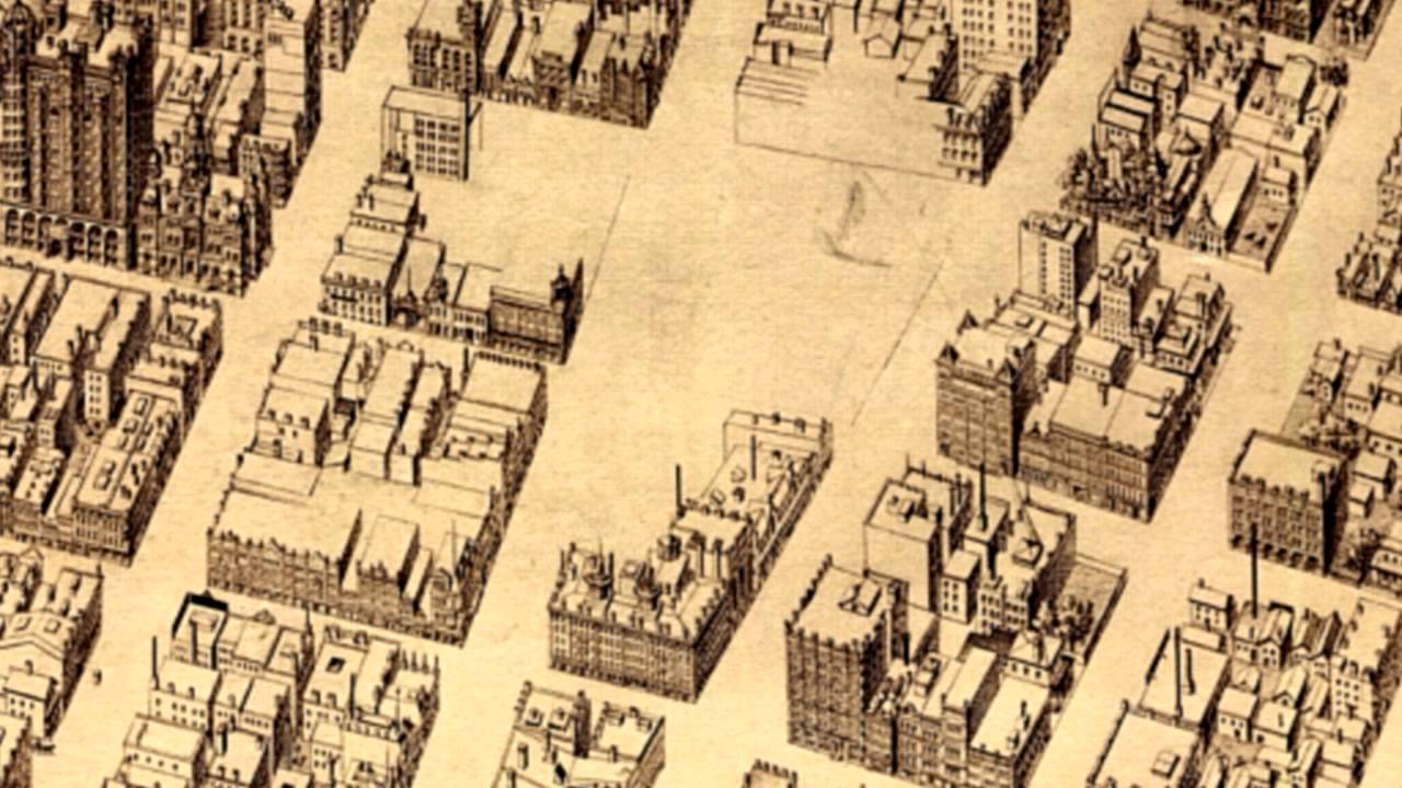 Minneapolis Minnesota 1891 Panoramic Bird's Eye View Map 6759 - YouTube
