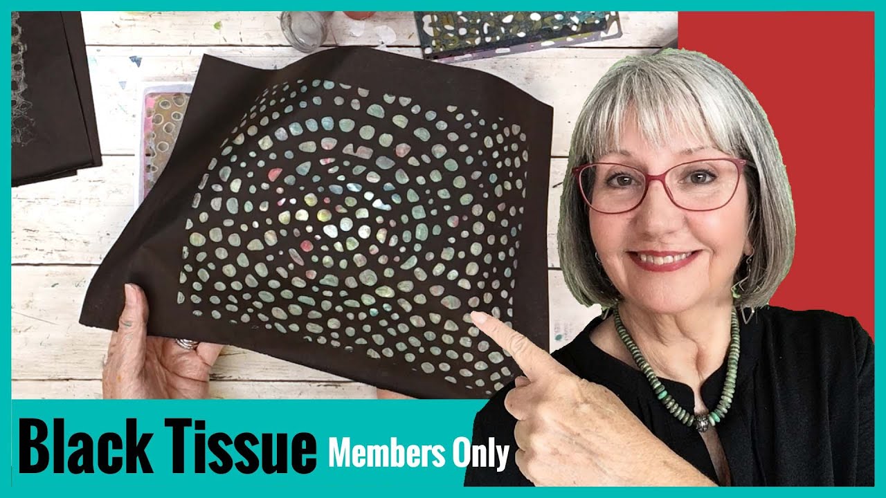 Revisiting Gel Printing with black tissue paper. - YouTube