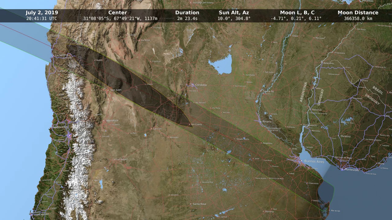 2019 Total Solar Eclipse - Chile & Argentina - YouTube