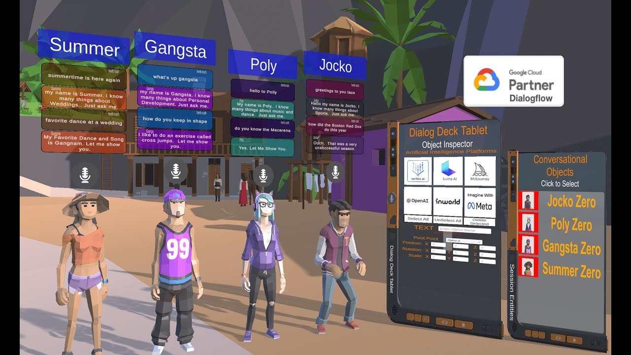 Demonstration video of four, low poly NPCs built using Google's ...