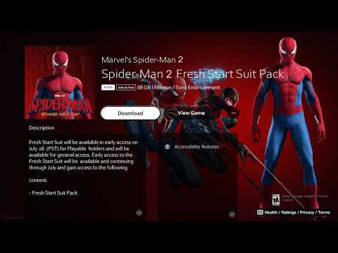 How to Get Spider-Man 2 Brand New Day Fresh Start Suit Pack NOW FREE! (Brand New Day Suit Skin)