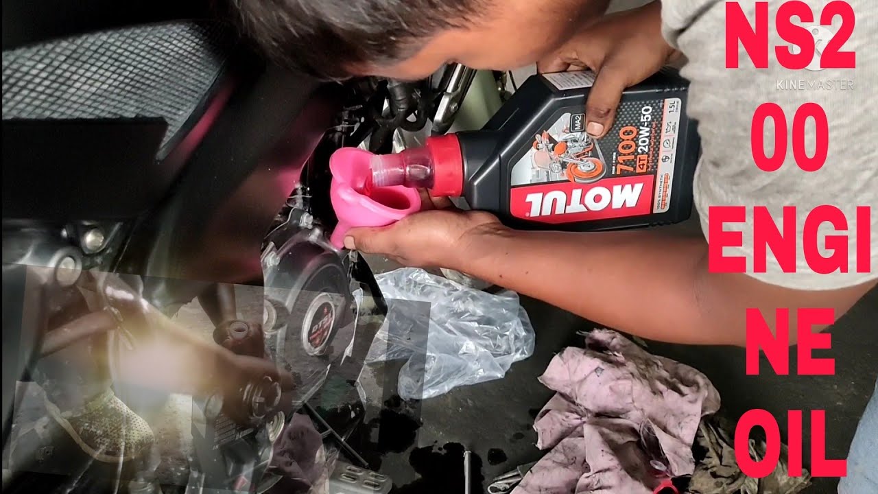 ns 200 engine oil change - YouTube