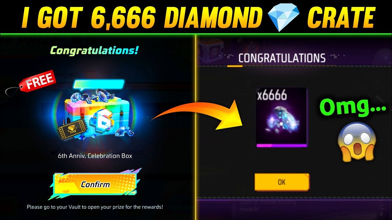 I Got 6,666 Diamonds💎 Crate In New Event 😱| Ff New Event Today| Gather ...