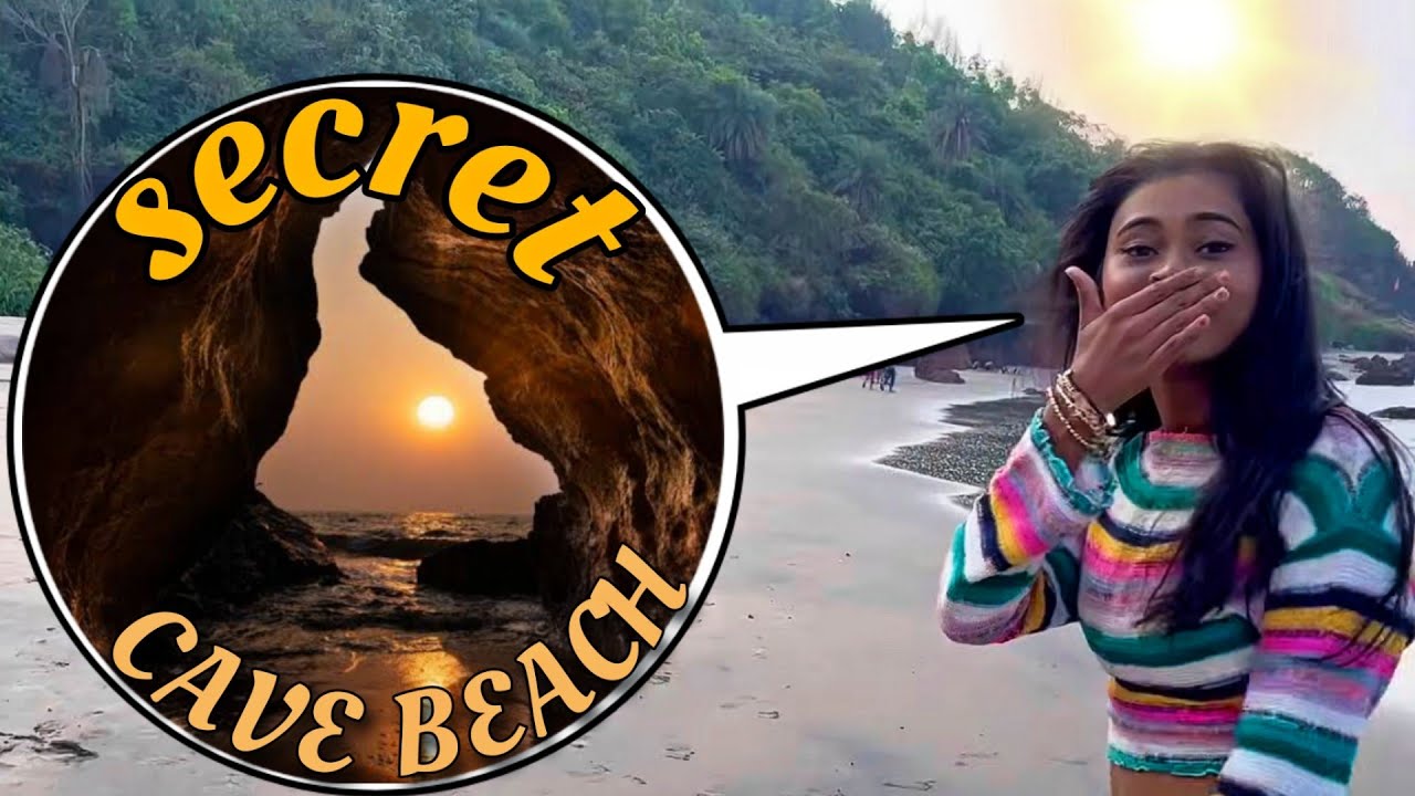 Goa's Best Hidden Beach! 🏝️ | Exploring Querim Cave and keri beach # ...