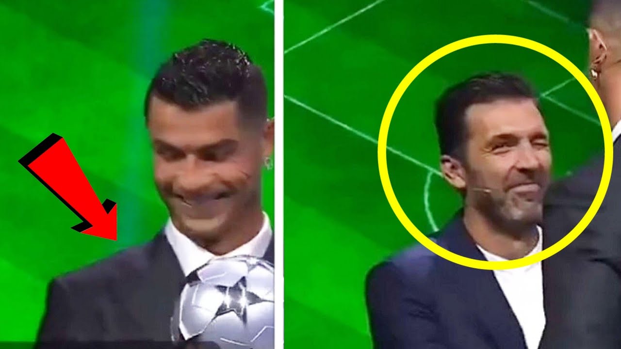 Cristiano Ronaldo Wins Award and meets Buffon 😤🏅 - YouTube