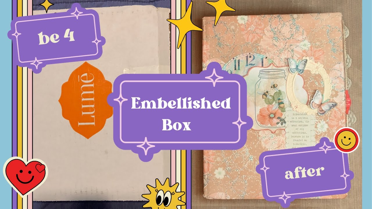 How to Embellish a Shipping Box for a Junk Journal - YouTube