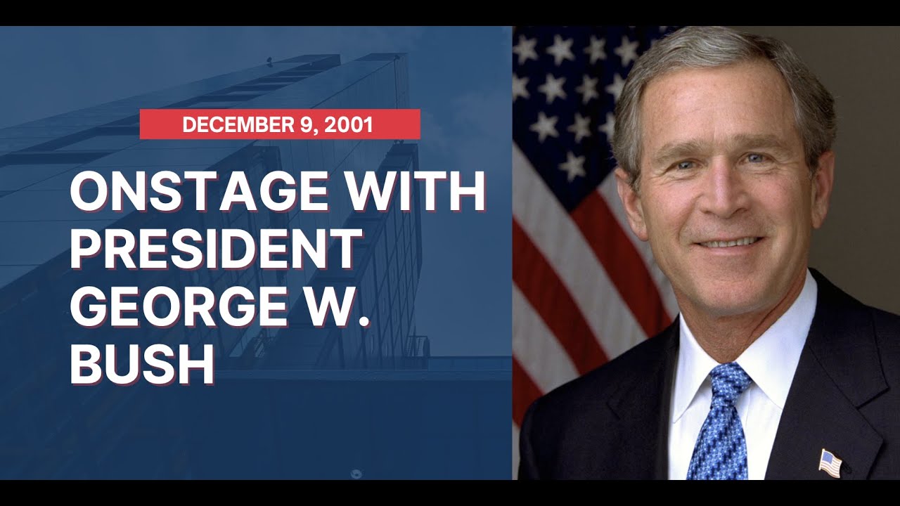 Onstage with President George W. Bush - YouTube