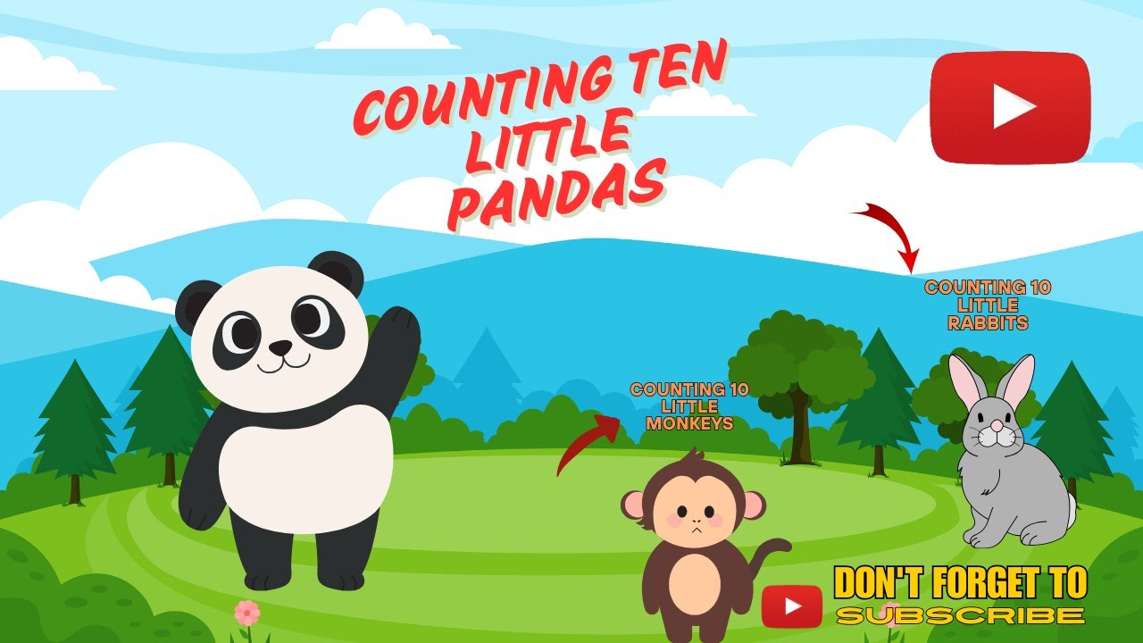 Counting Ten Little Pandas || Nursery Rhymes for Kids || # ...