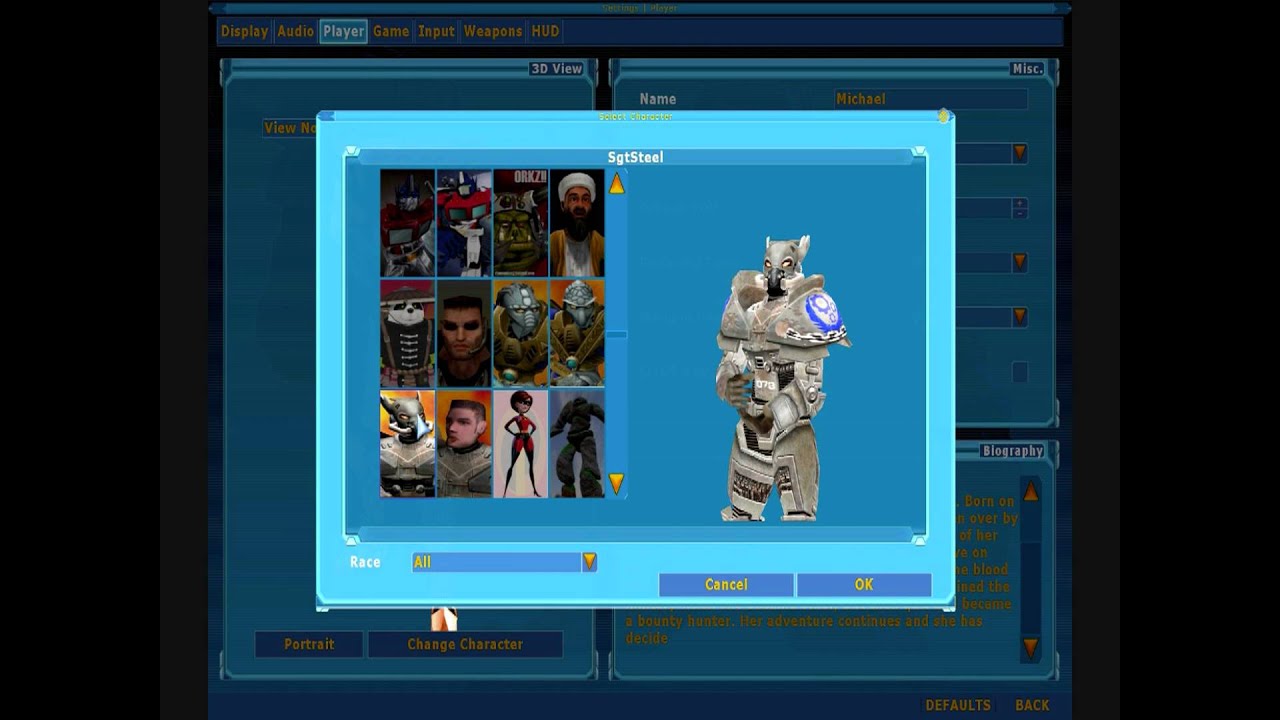 My Unreal Tournament 2004 Characters spring 2010 - YouTube