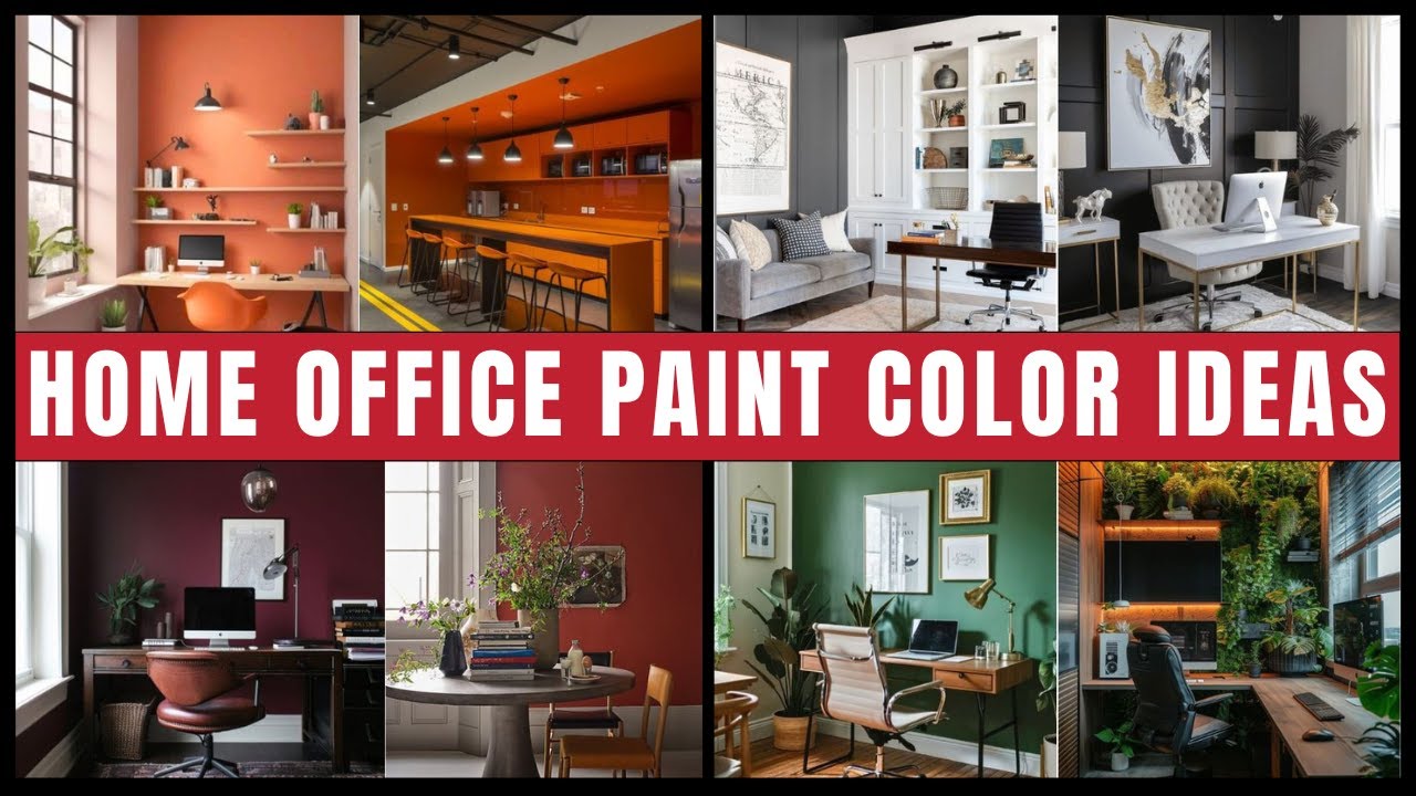 Home Office Paint Color Ideas / Trending Office Wall Paint Design - YouTube