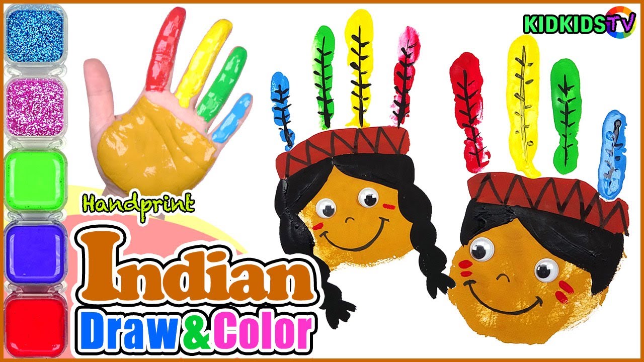 How To Make Handprint Indian Boy And Girl Handprint Indian Craft Craft Idea KIDKIDS TV How To Make Handprint Indian Boy And Girl Handprint Indian Craft Craft Idea KIDKIDS TV