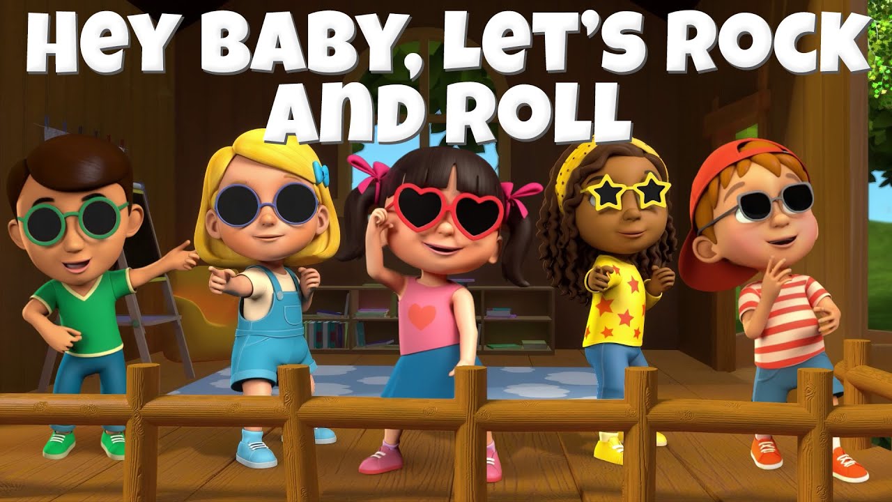 Hey Baby Let's Rock and Roll 😎 Sing & Dance Little Action Kids 🎵 Top ...