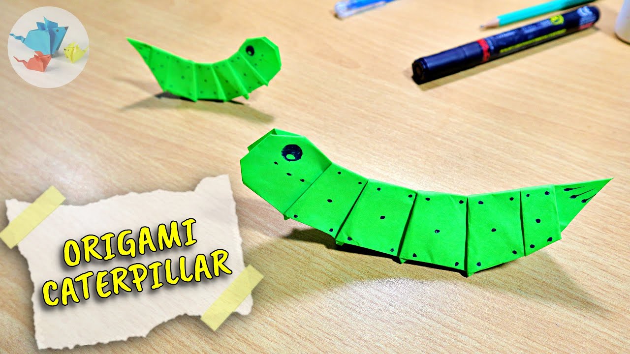 origami caterpillar easy | origami caterpillar | origami caterpillar ...
