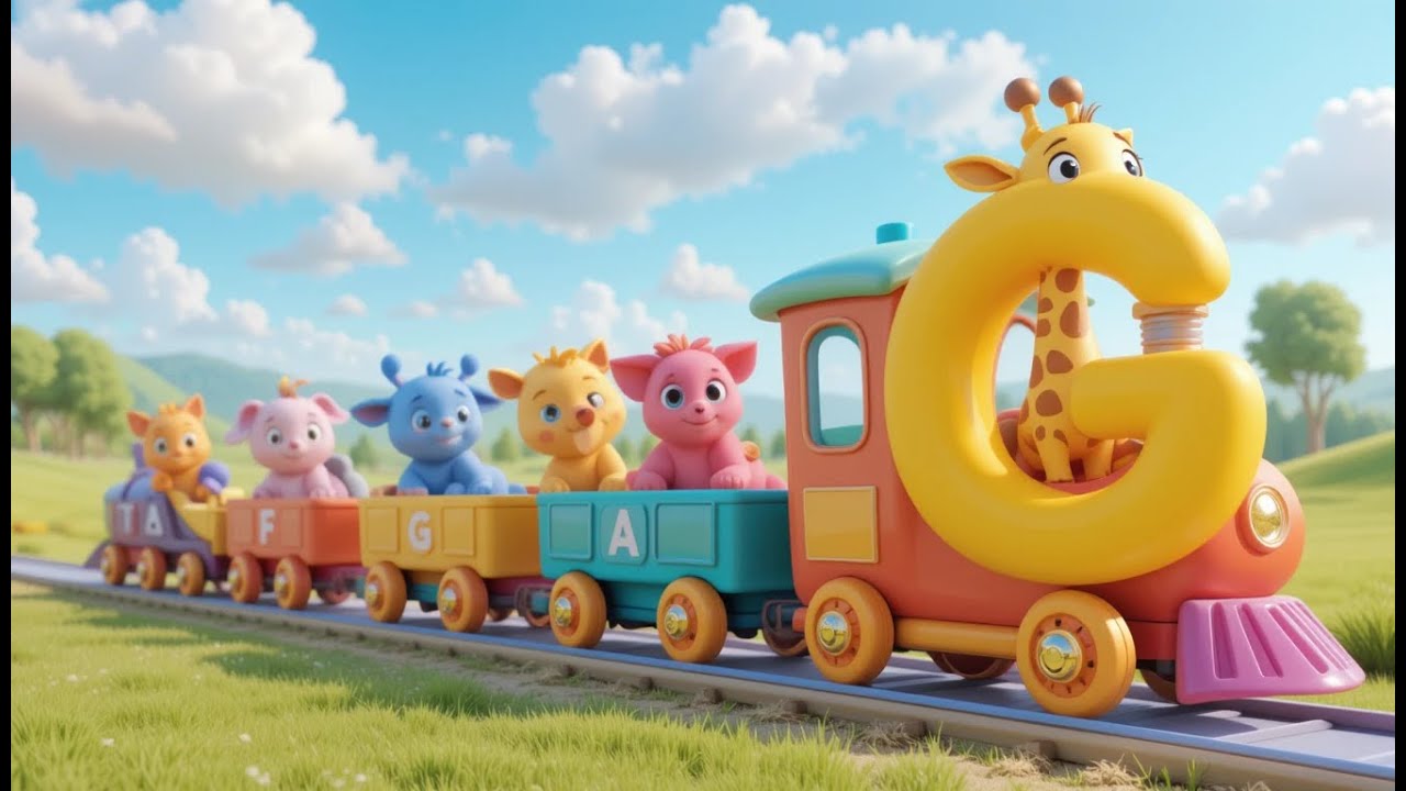 ABC Train with Animals | Learn Alphabet Letters for Kids | Fun ABC Song ...