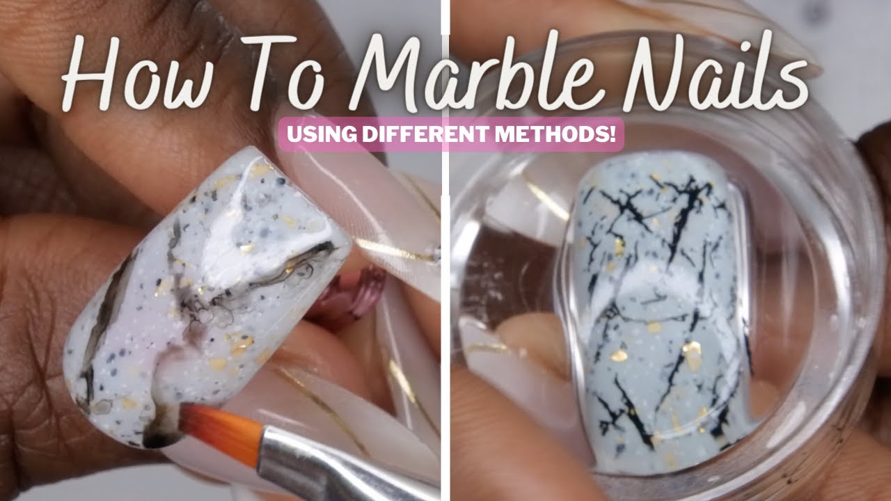 How To Marble Nails (Detailed Tutorial) | Madam Glam House of Nourish | Easy Marble Nails - YouTube