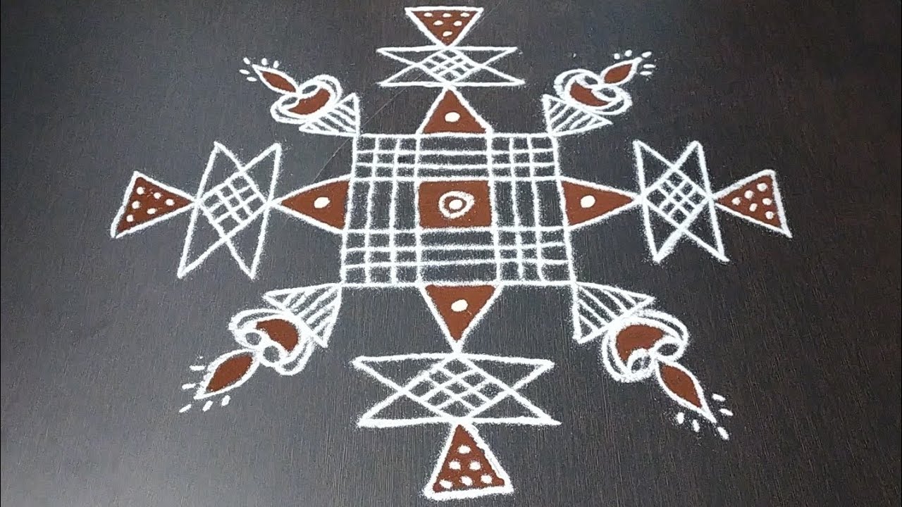 Padi Kolam || Beginners Kolam ||Rangoli || Adventure Kolam - YouTube