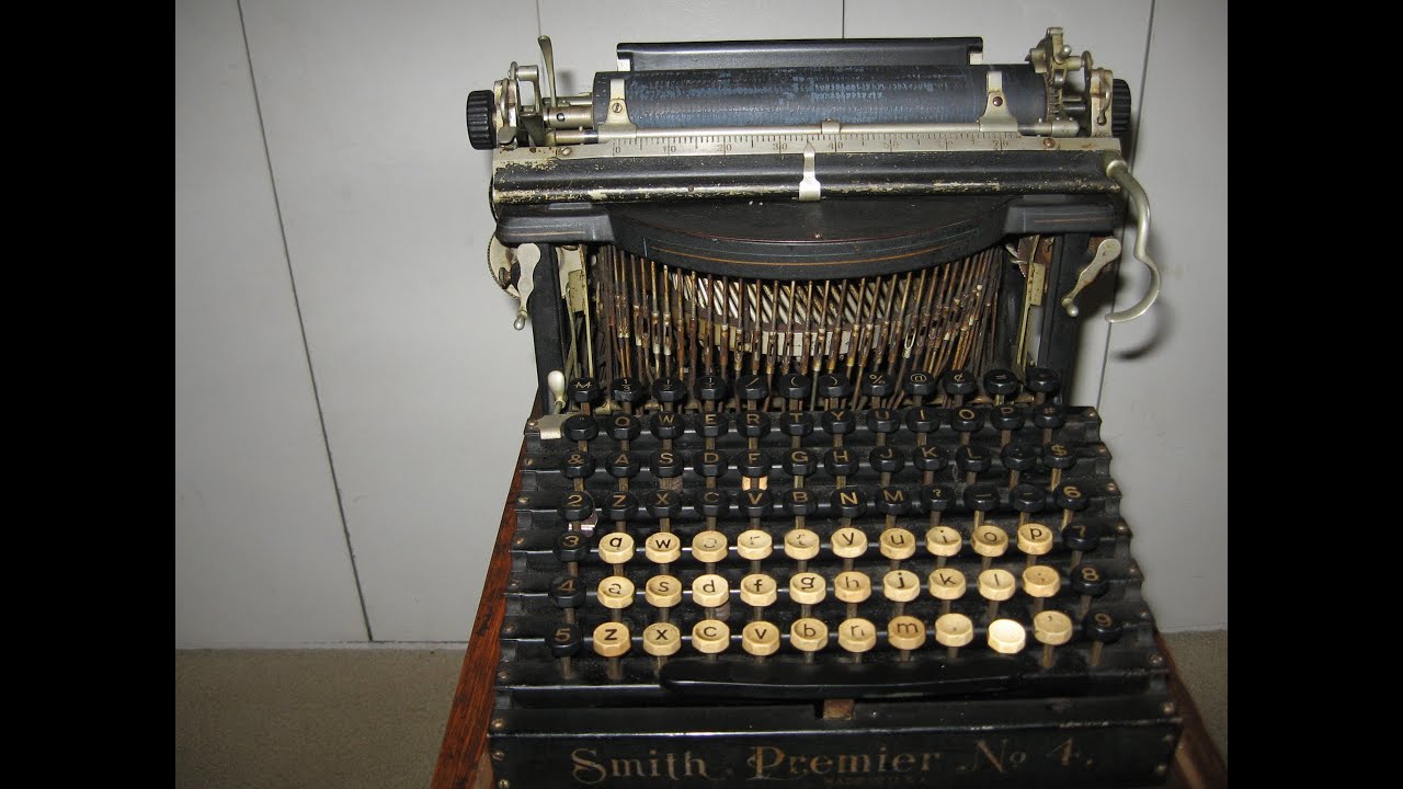 smith premier typewriter model 4 - YouTube