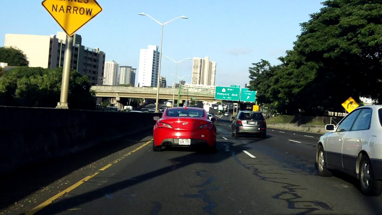 Lunalilo Freeway (Interstate H1 Exits 27 to 19) westbound [ALTERNATE ...