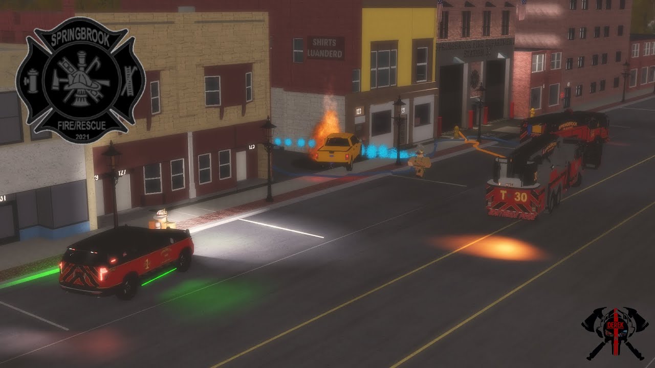 Car vs. Building Fire! | Roblox Springbrook - YouTube