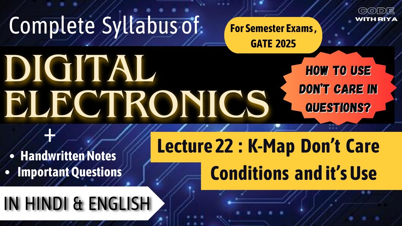 K-Map Don't Care Conditions | With Questions | Digital Electronics ...