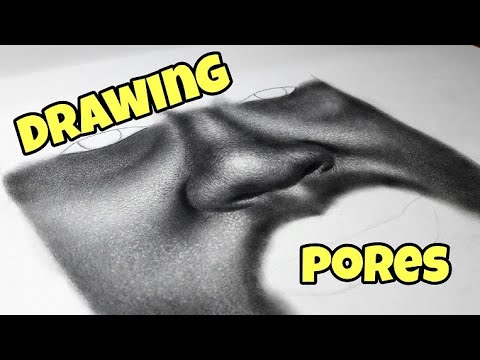 How To Draw Realistic Skin Pores Easy Technique - YouTube