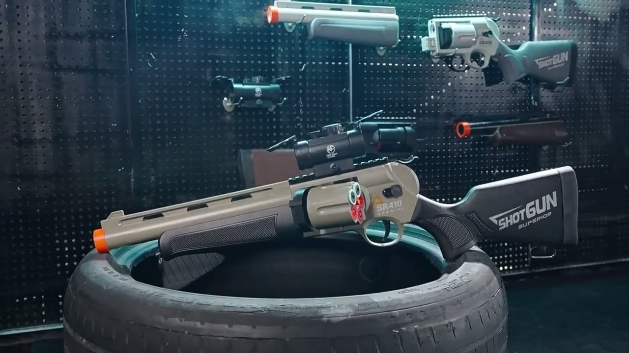 Sulun SR410 Shotgun Soft Bullet Toy Gun - YouTube
