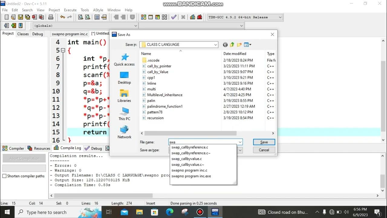 Enter Two Numbers and Swap it using POINTER Program in c language ...
