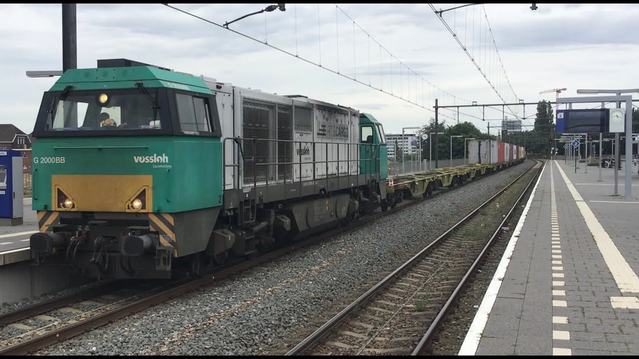 Redirected Blerick Shuttle Container Train at Railway Station Blerick ...
