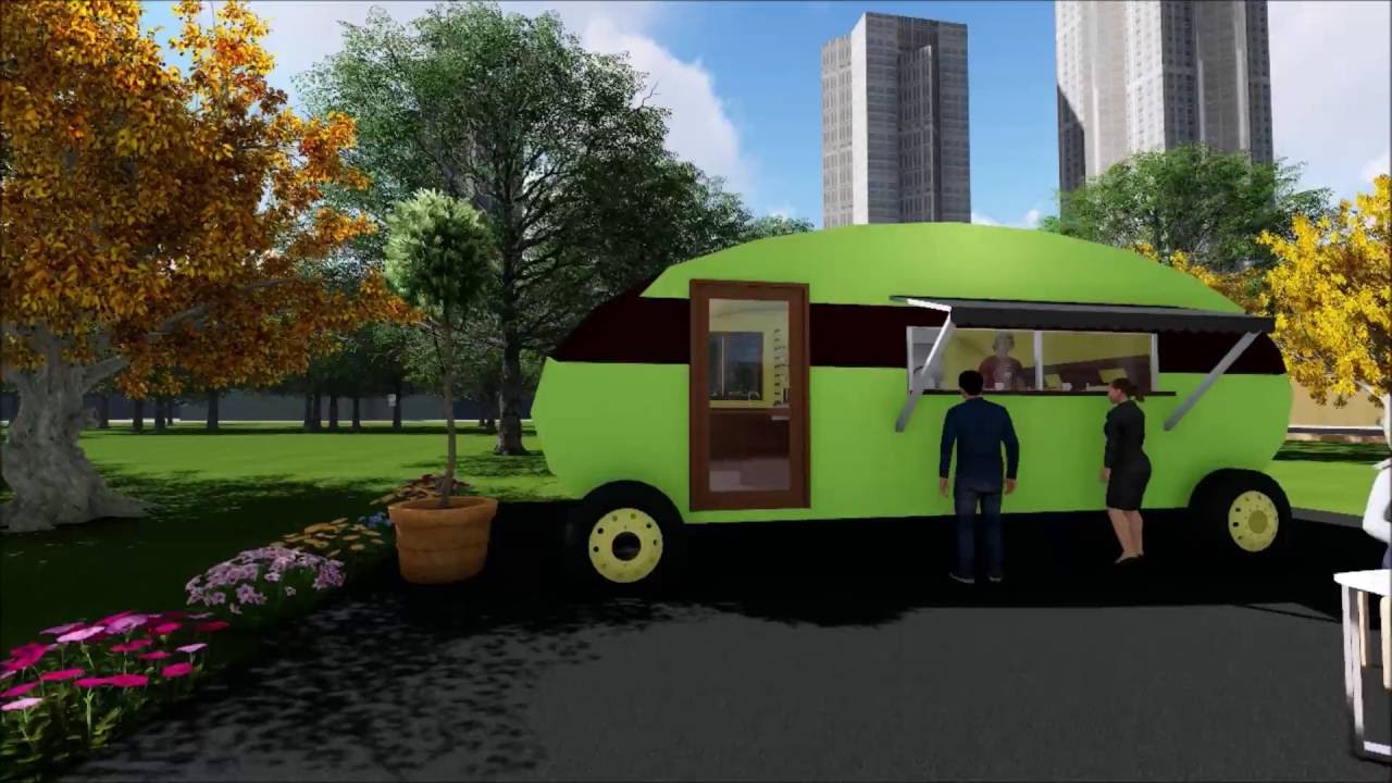 WALK THROUGH - PORTABLE FOOD STALL (Proposal Design) - YouTube
