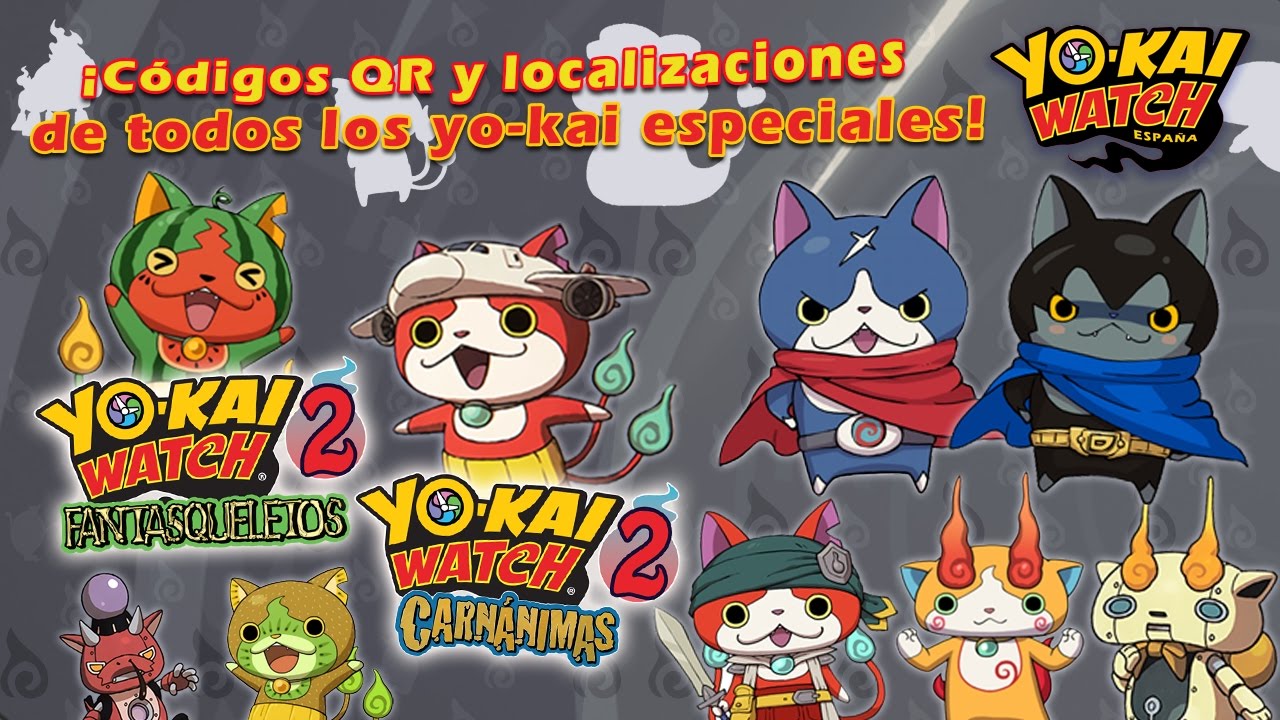 Guía de Yo-kai Watch 2: ¡Códigos QR de los yo-kai especiales y los ...