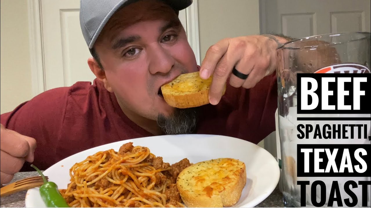 Beef Spaghetti,Texas Toast #mukbang #deliciousfood #food #spaghetti # ...