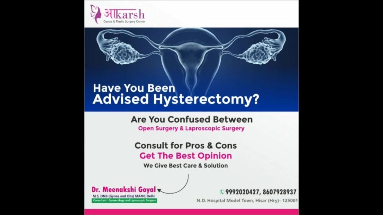 Open hysterectomy or laparoscopic hysterectomy? which is better/ Dr. Meenakshi Goyal Akarsh ...