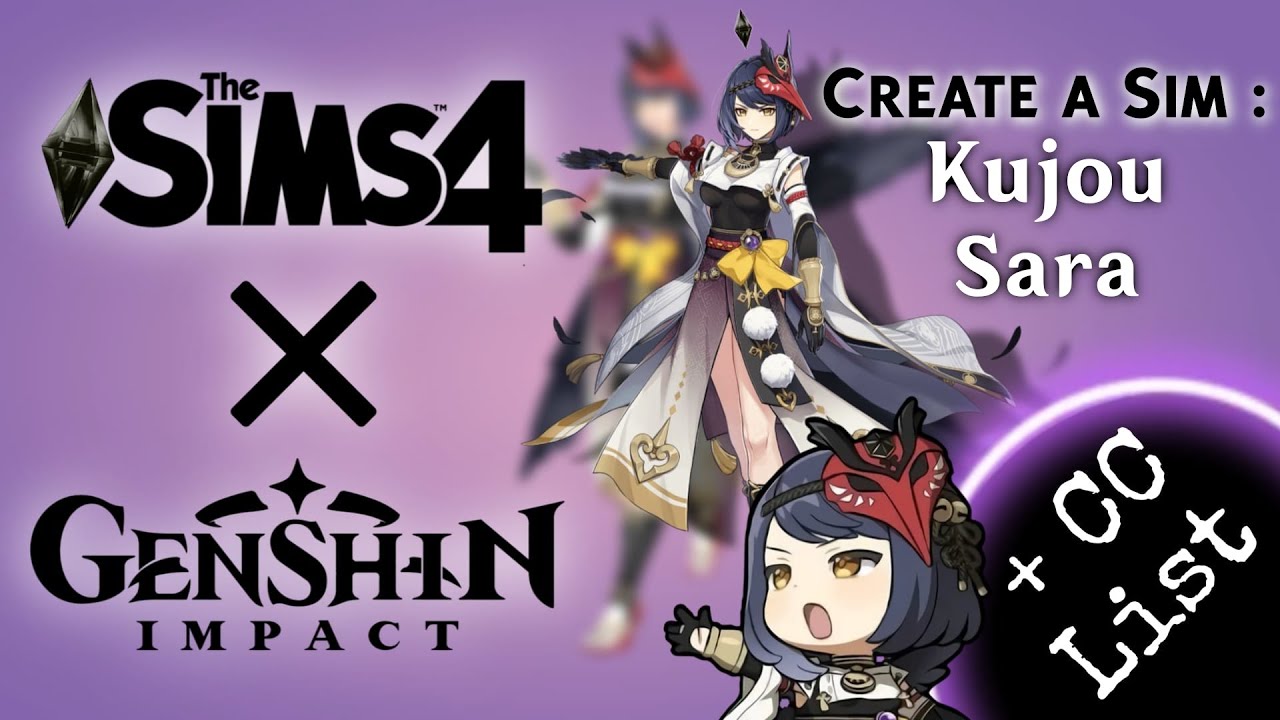 The Sims 4 X Genshin Impact | Create a Sim: Kujou Sara + CC list | # 37 ...