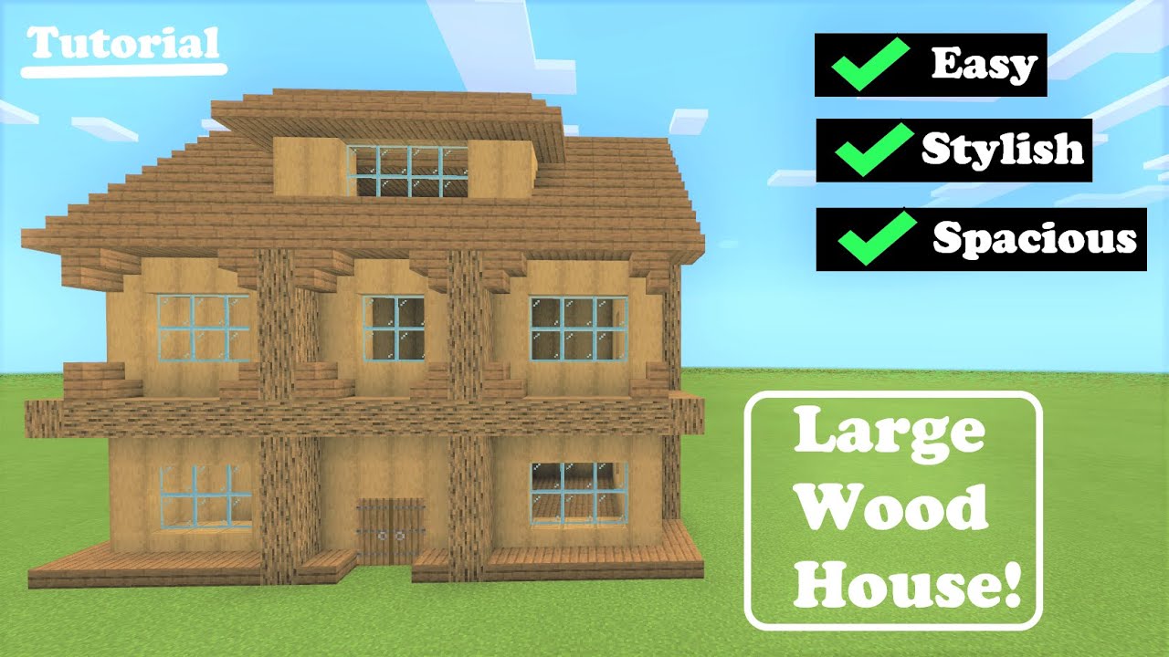 Minecraft Tutorial: Large Wooden House - 2020 Tutorial(EASY) - YouTube
