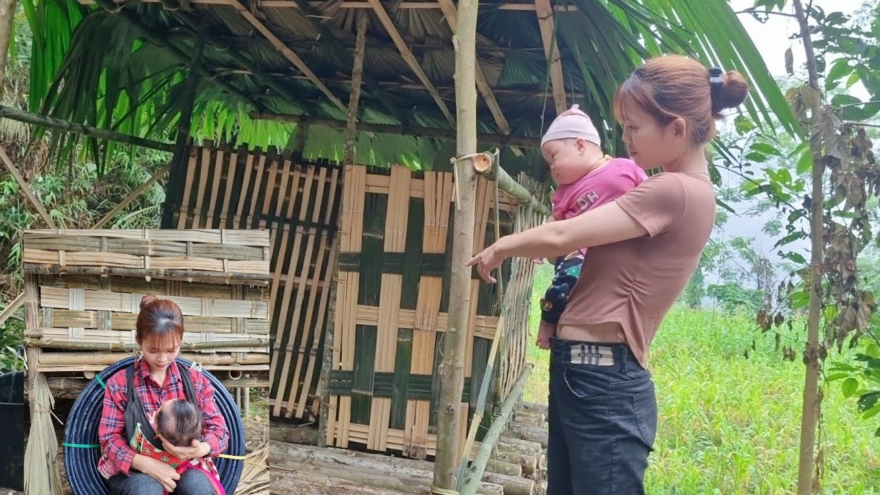 Phương Tâm Building New Life part 1|Episode 6|Make a bathroom and draw ...