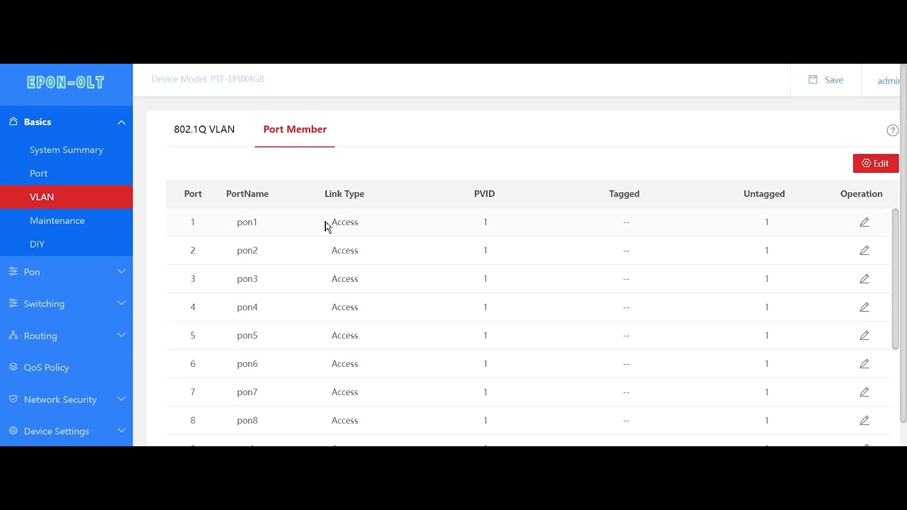 EPON OLT create VLAN - YouTube