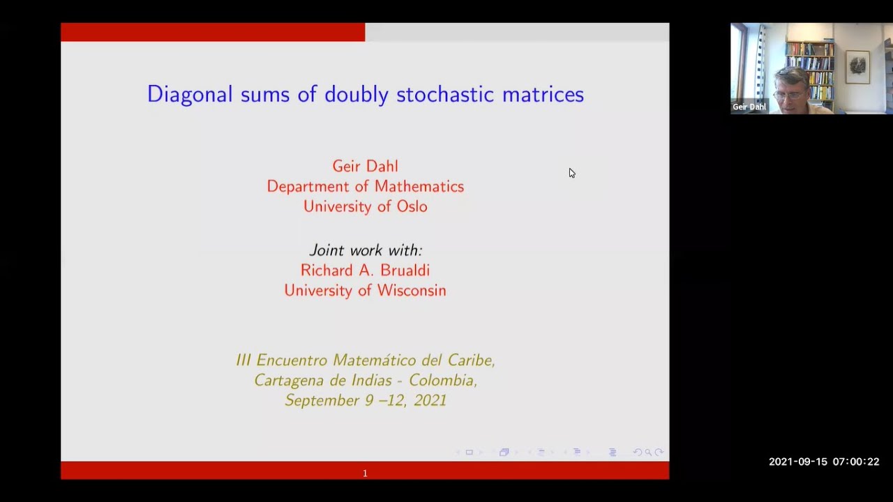 Diagonal sums of doubly stochastic matrices - YouTube