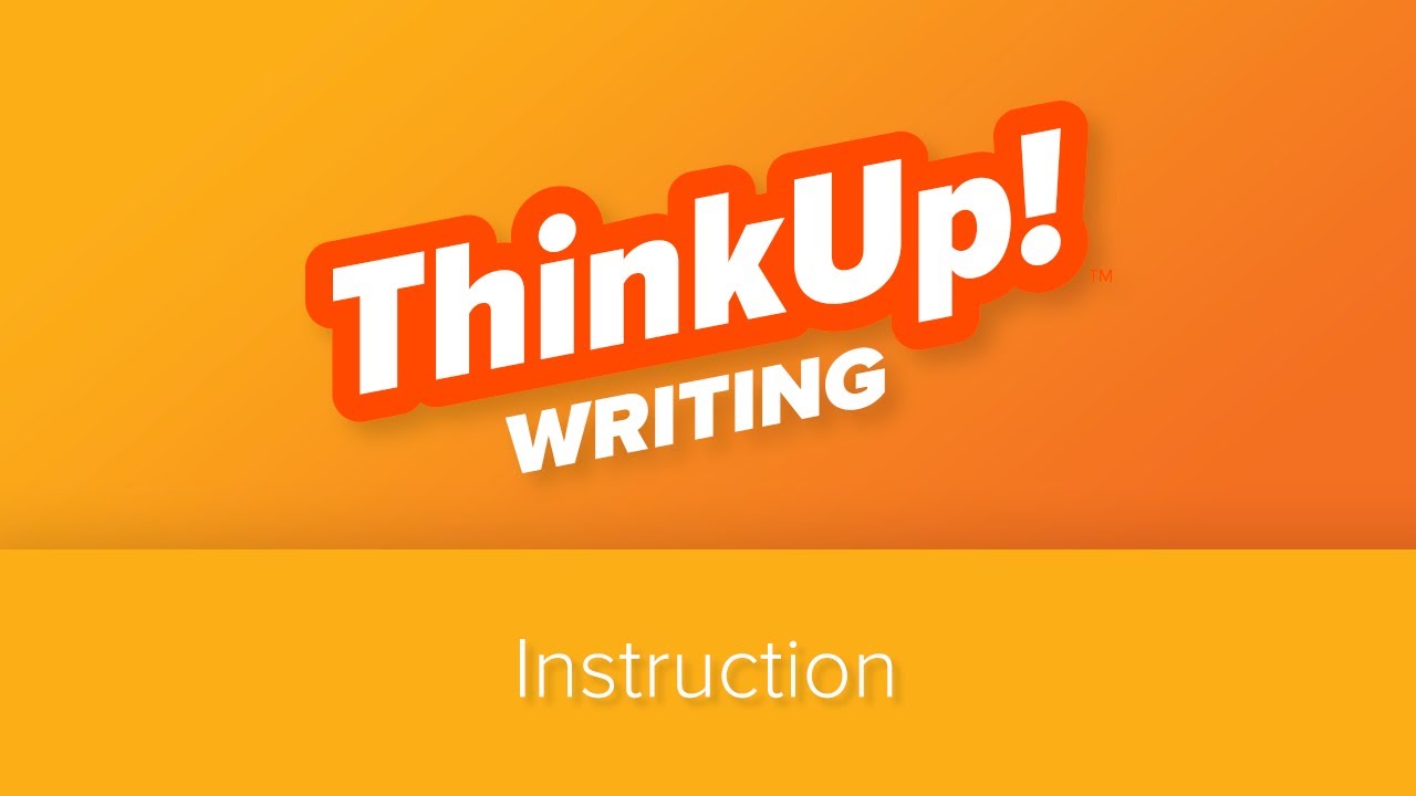 ThinkUp! Writing | Texas | Instruction - YouTube